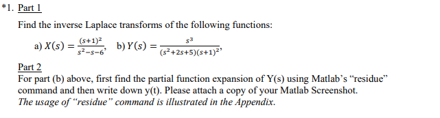 Solved Find the inverse Laplace transforms of the following | Chegg.com