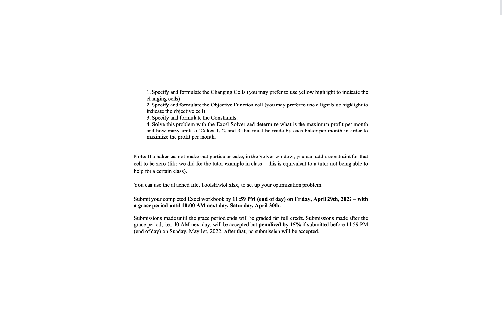 Solved Excel Tools Homework 4 Excel Solver Remember The 