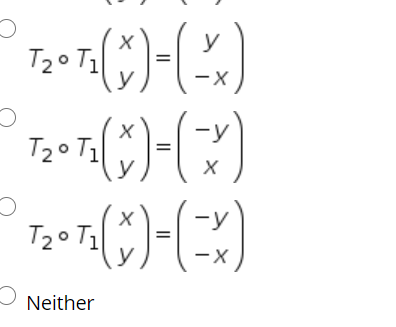 Solved Find a rule for the composite linear transformation | Chegg.com