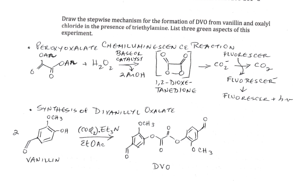 C2425 - A Greener Chemiluminescence Demonstration | Chegg.com