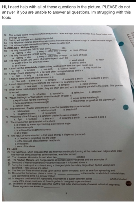 Solved Hi, I need help with all of these questions in the | Chegg.com