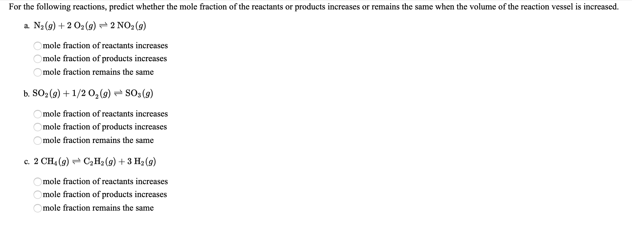 Solved products increases or remains the same when the | Chegg.com