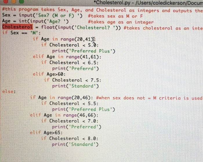 Solved Sex Inputsex M Or F Age Intinputage 