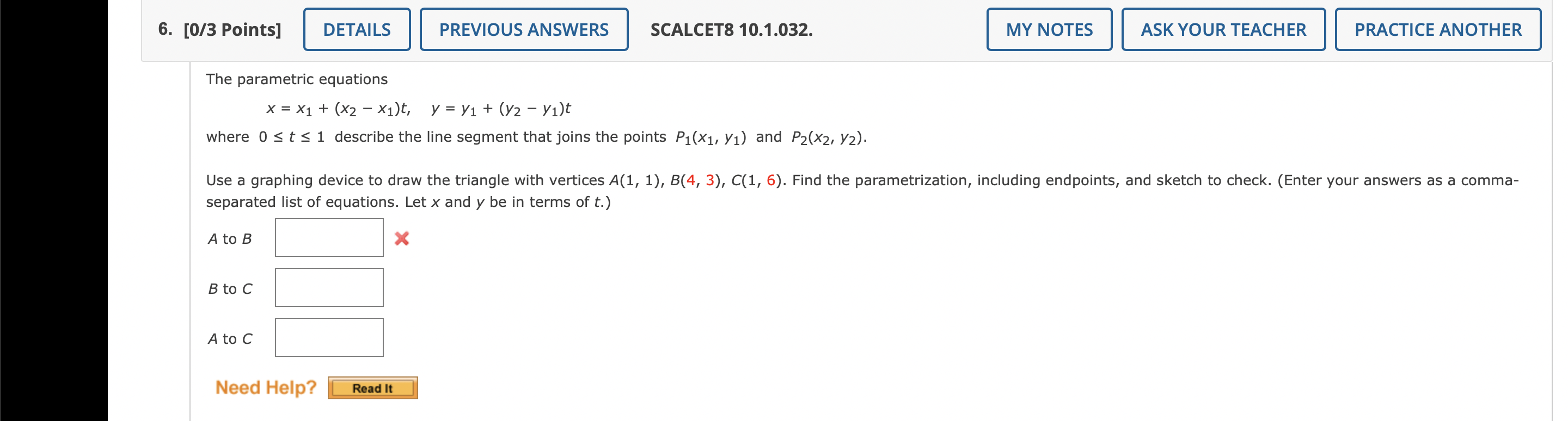 Solved 6. [0/3 Points] DETAILS PREVIOUS ANSWERS SCALCET8 | Chegg.com
