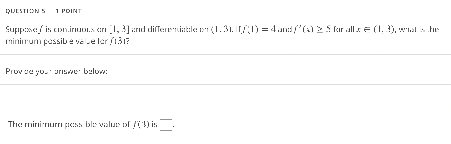 Solved Suppose f is continuous on [1,3] and differentiable | Chegg.com