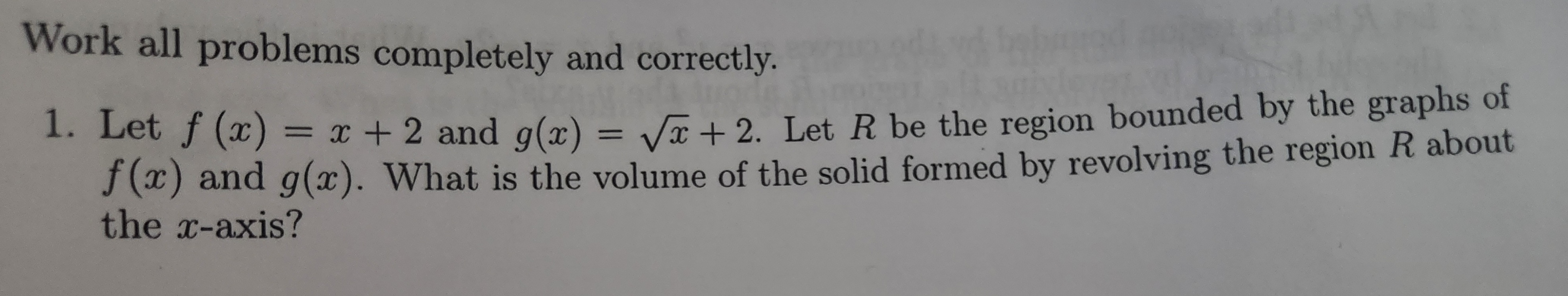 Solved Work all problems completely and correctly. 1. Let | Chegg.com