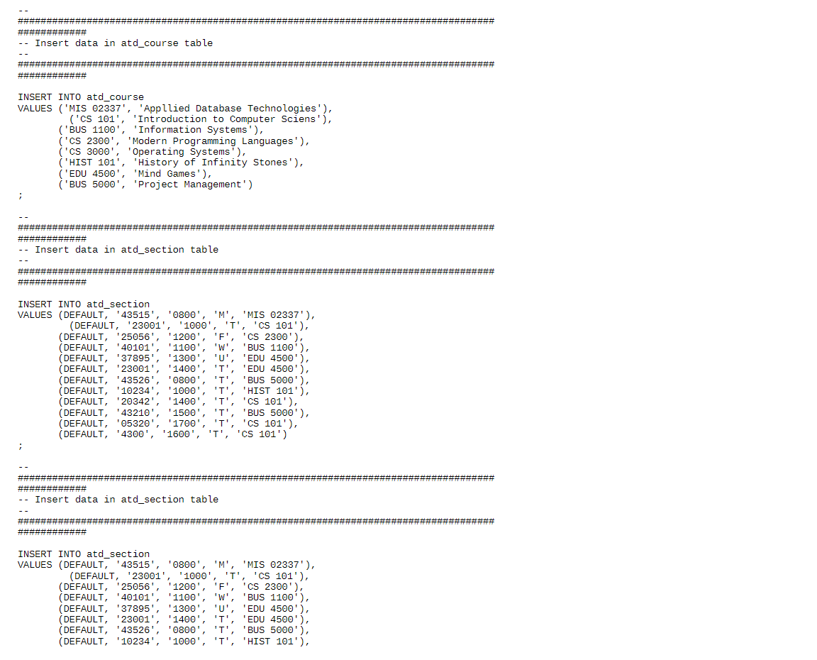 Solved You need Student Attendance System tables created and | Chegg.com