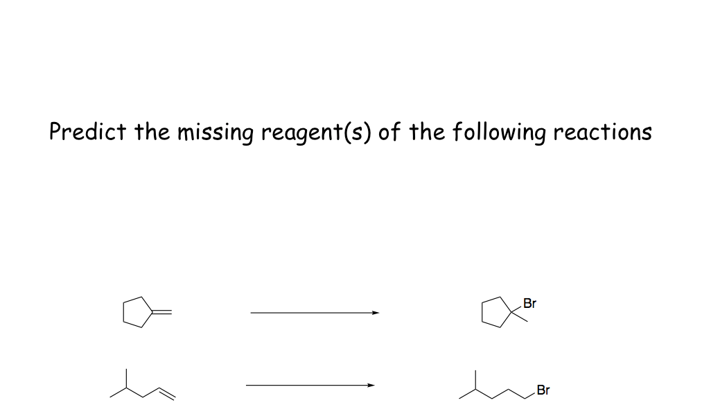 Solved Predict the missing reagent(s) of the following | Chegg.com