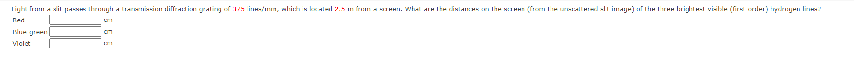 Solved Red Blue-green Violet cmcmcm | Chegg.com