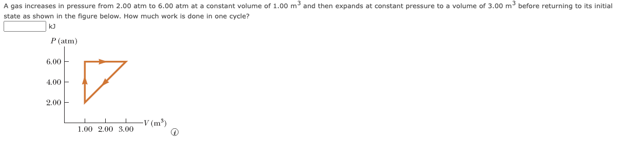 Solved A gas increases in pressure from 2.00 atm to 6.00 atm | Chegg.com