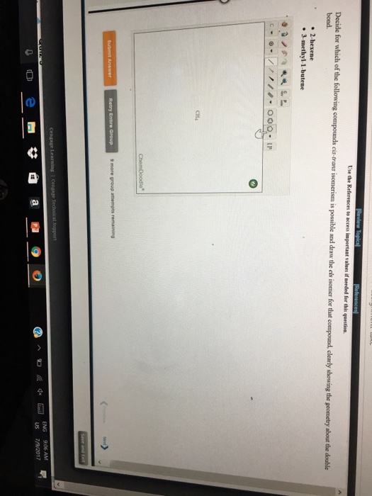 Solved Decide for which of the following compounds cis-trans | Chegg.com