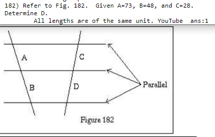 Solved 182) Refer to Fig. 182. Given A=73, B=48, and C=28. | Chegg.com