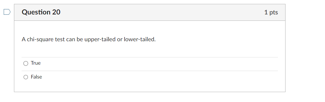Solved A chi-square test can be upper-tailed or | Chegg.com
