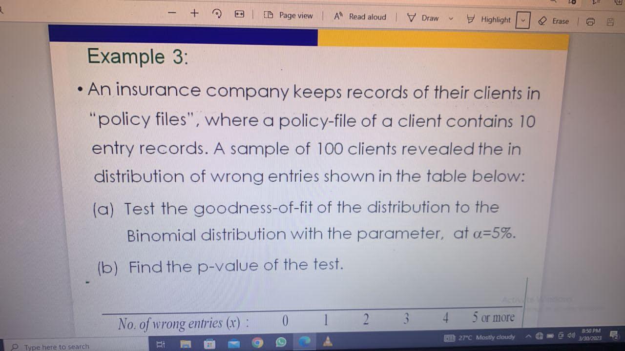 Solved - An insurance company keeps records of their clients | Chegg.com