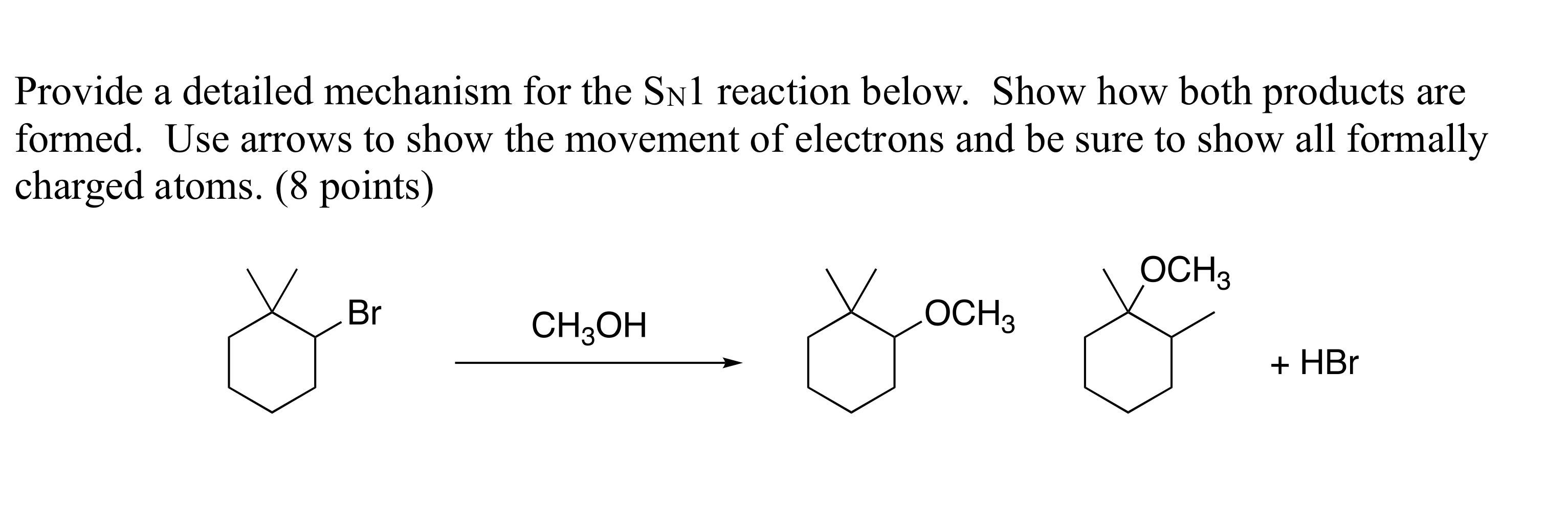 Solved Provide a detailed mechanism for the SN1 reaction | Chegg.com