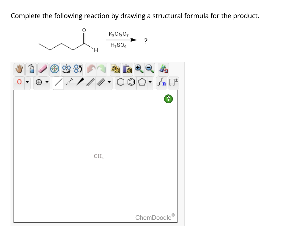 Solved Complete the following reaction by drawing a | Chegg.com