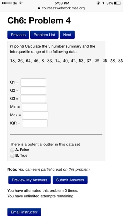 Solved Calculate the 5 number summary and the interquartile | Chegg.com