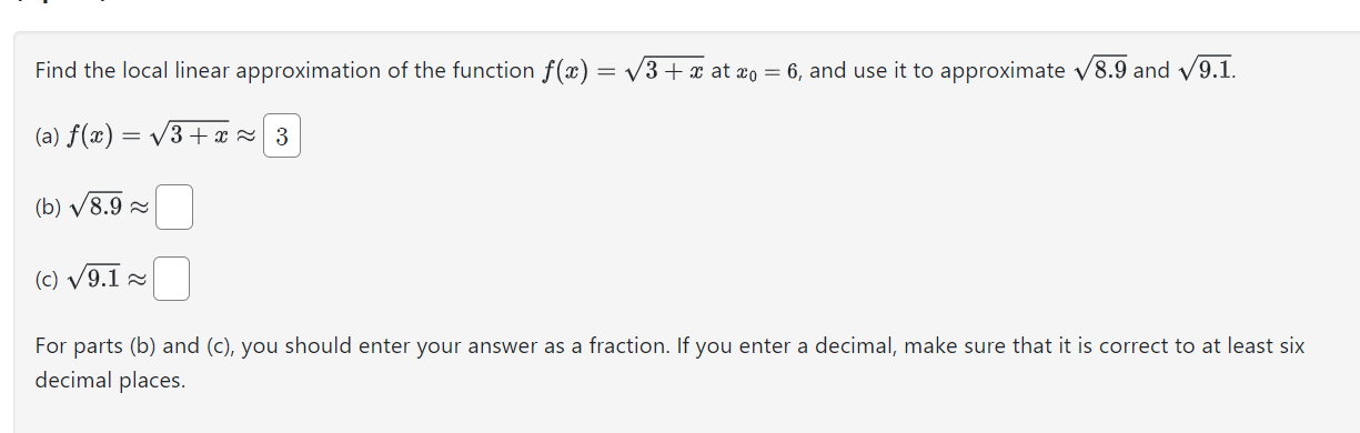 Solved Find The Local Linear Approximation Of The Function 1185