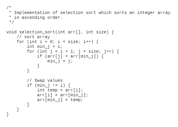 Solved 2. (20%) Modify the code selection_sort.c such that | Chegg.com