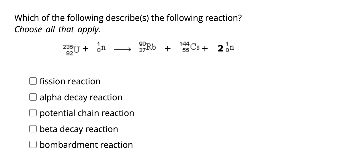 Solved Which of the following describe(s) the following | Chegg.com