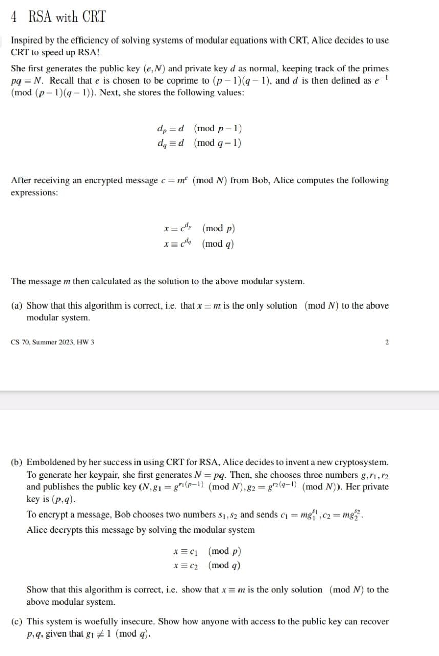 Solved Inspired by the efficiency of solving systems of | Chegg.com