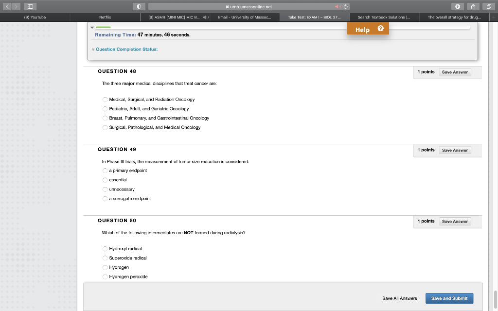Solved umb.umassonline.net (9) YouTube Netflix 19) ASMR | Chegg.com