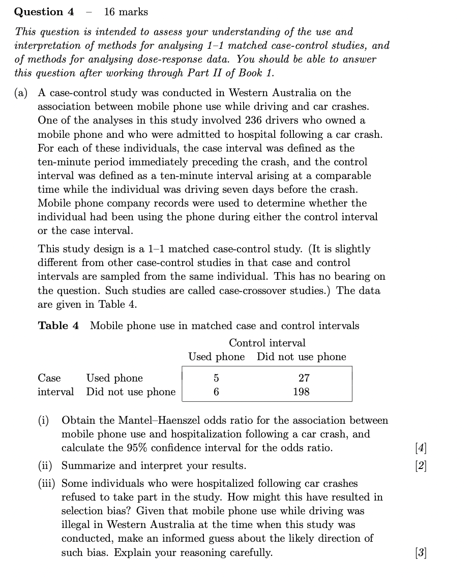Question 4−16 marks This question is intended to | Chegg.com