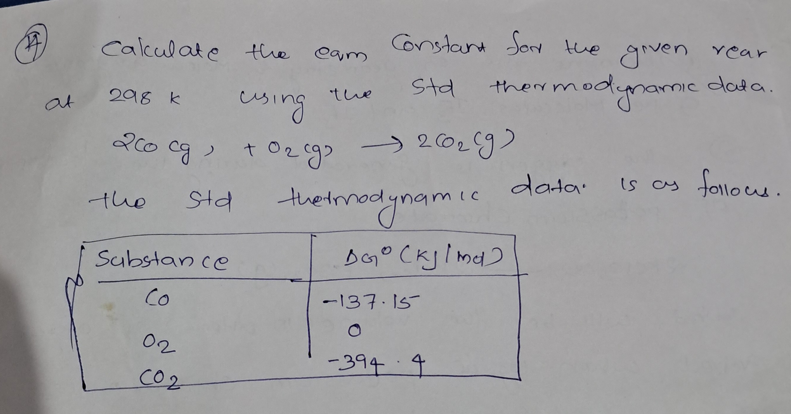 Solved 14) Calculate the eam Constant for the given rear at | Chegg.com