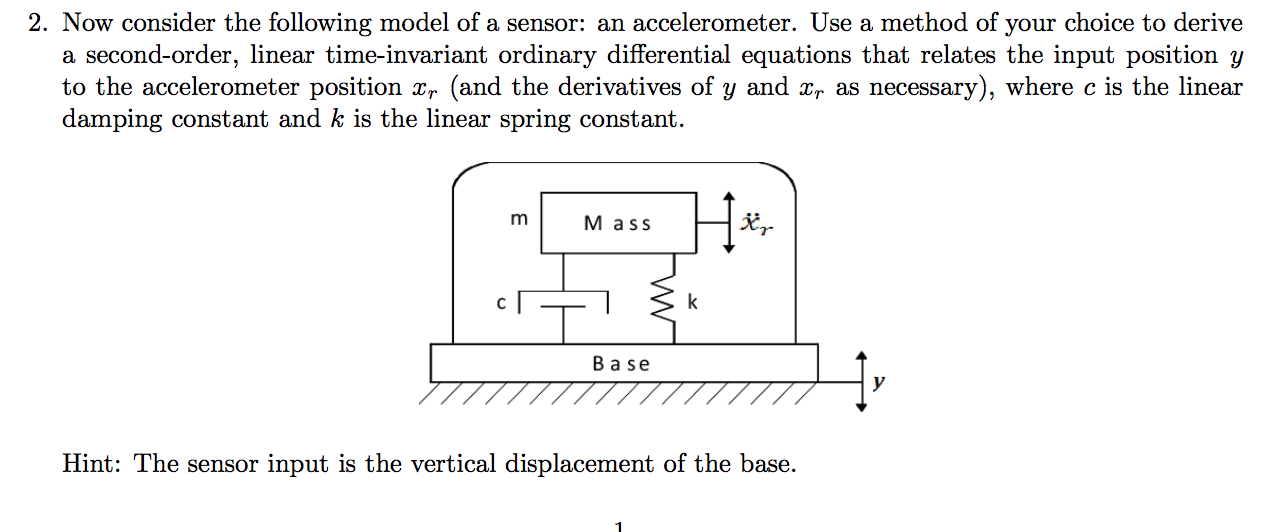 Solved 2. Now consider the following model of a sensor: an | Chegg.com