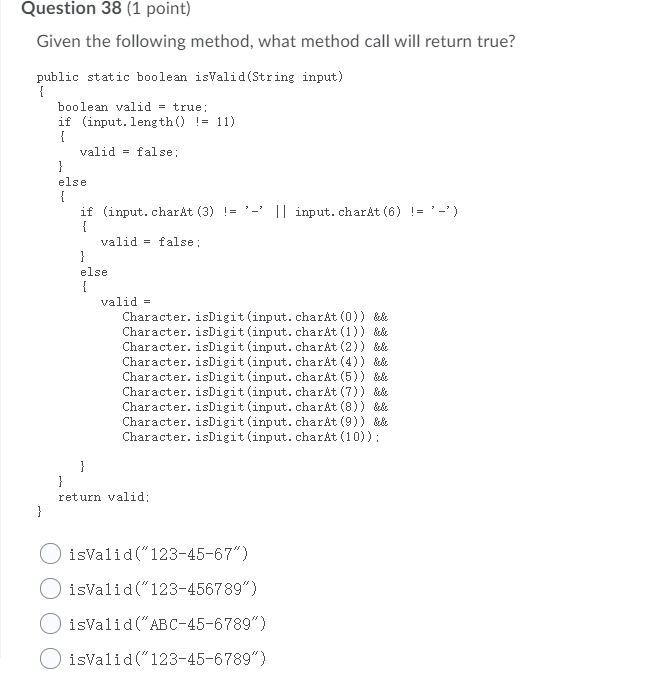 Solved Question 36 (1 point) What is the output of the | Chegg.com