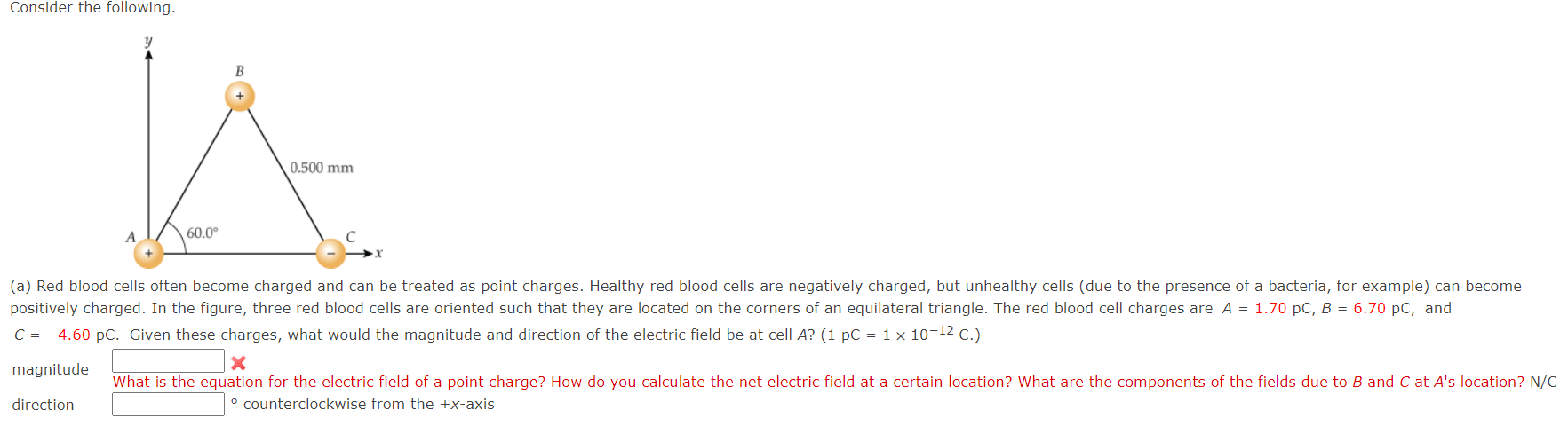 Solved Red blood cells often become charged and can be | Chegg.com