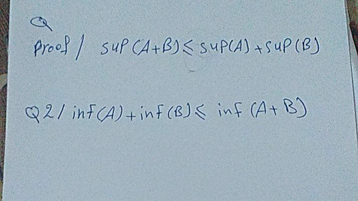 Solved Proof) sup (A+B)