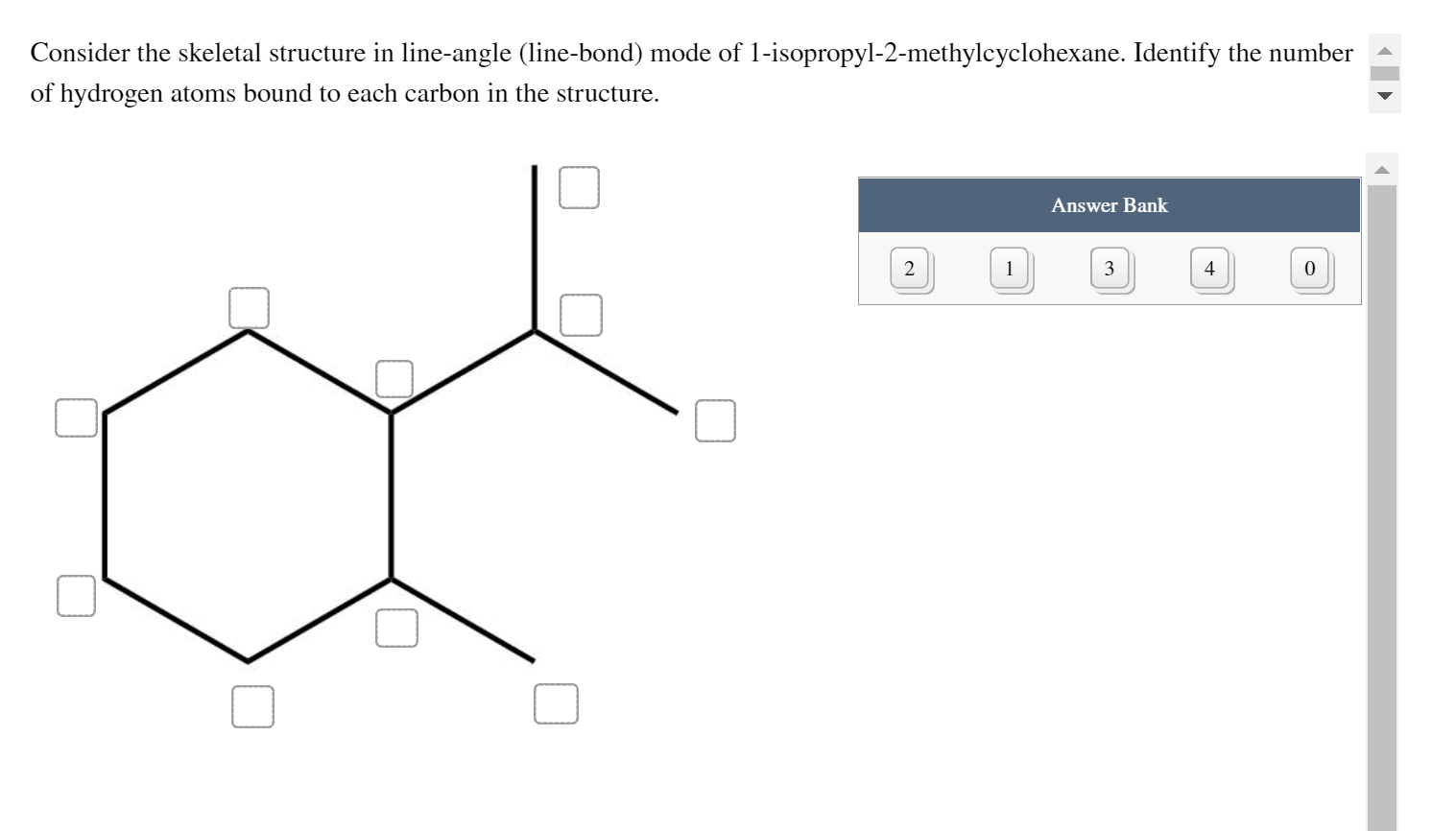 Solved Consider the skeletal structure in line-angle | Chegg.com