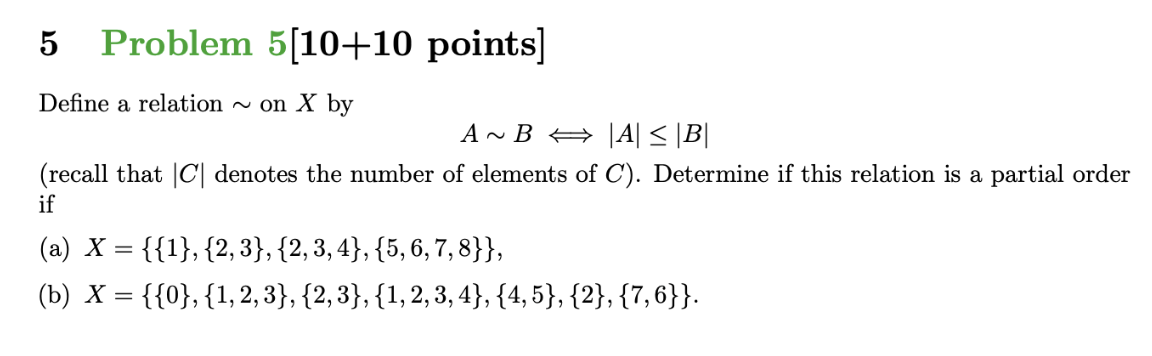 5 ﻿Problem points | Chegg.com
