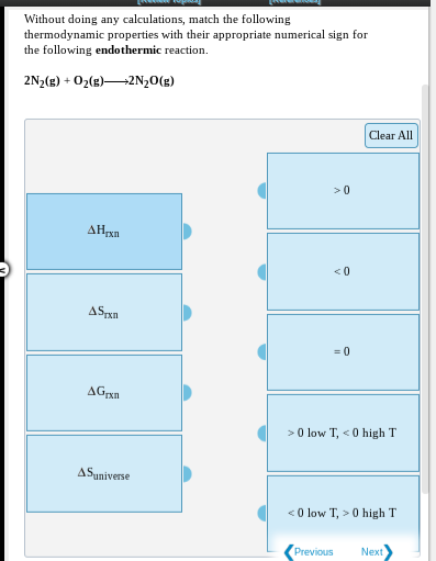 Solved Without doing any calculations, match the following | Chegg.com