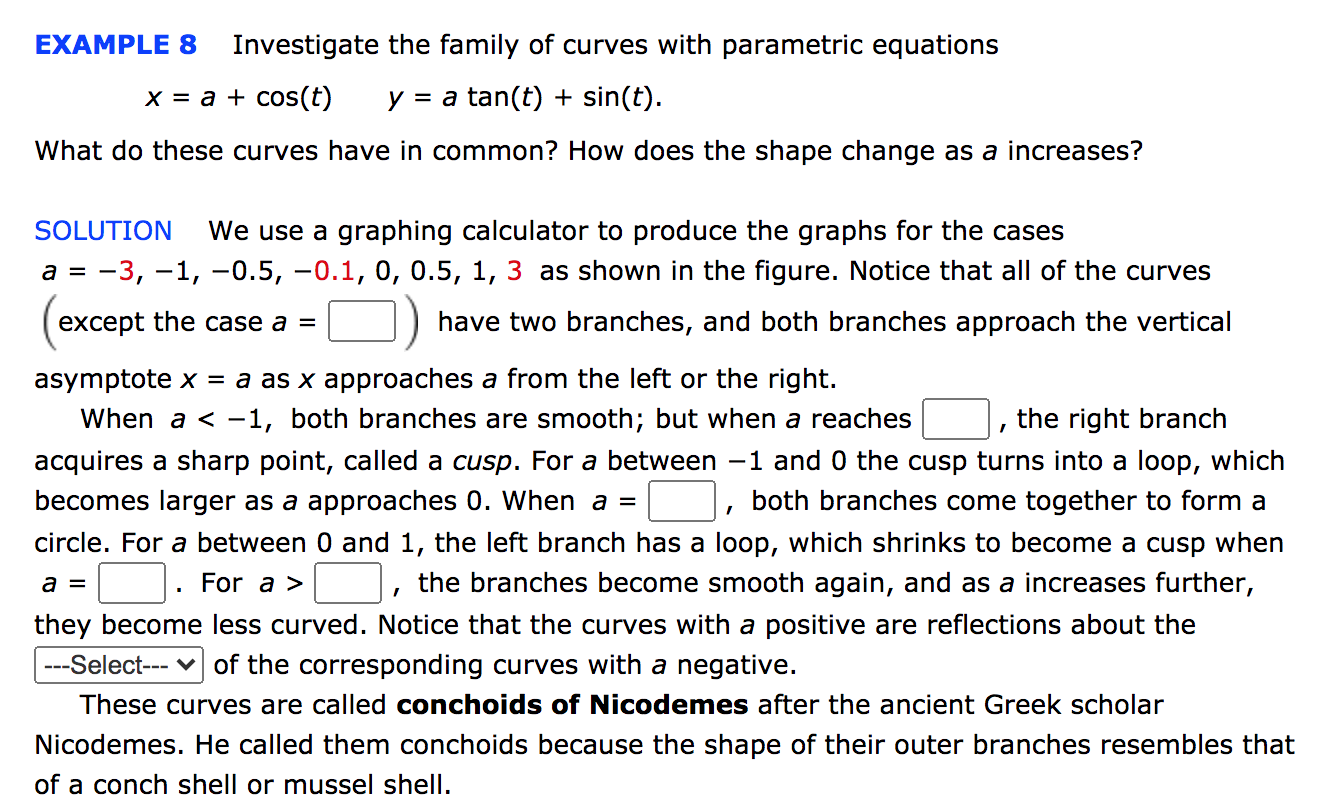 Solved EXAMPLE 8 Investigate the family of curves with | Chegg.com