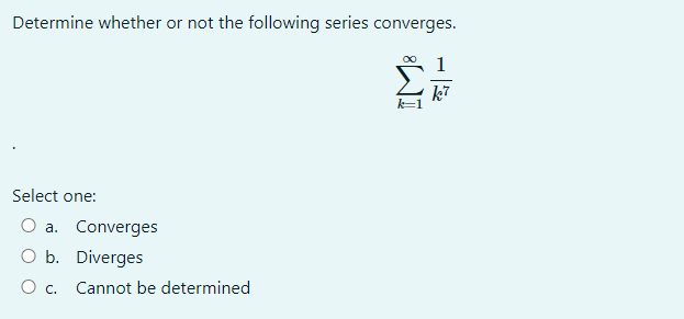 Solved Determine whether or not the following series | Chegg.com