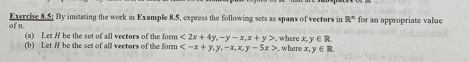 Solved Exercise 8.5 By imitating the work in Example 8.5, | Chegg.com