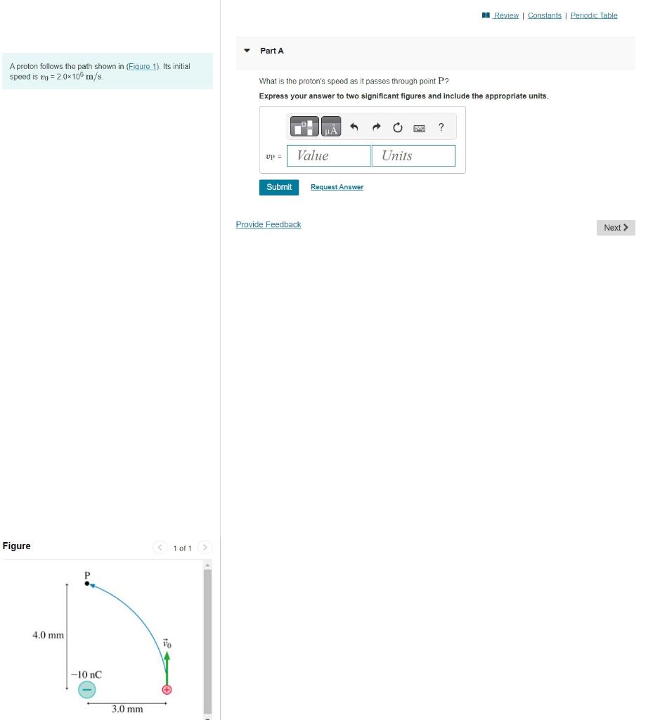 Solved A proton follows the path shown in (Figure 1). Its | Chegg.com