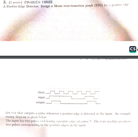 Solved 3. (s prints) PROBLEM THREE A Positive Edge Detector: | Chegg.com