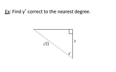 Solved Ex: Find y correct to the nearest degree. V13 | Chegg.com