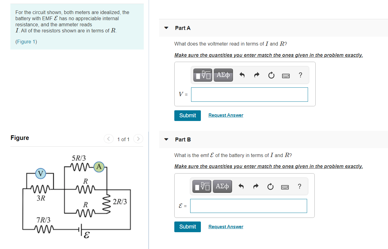 Solved For the circuit shown, both meters are idealized, the | Chegg.com