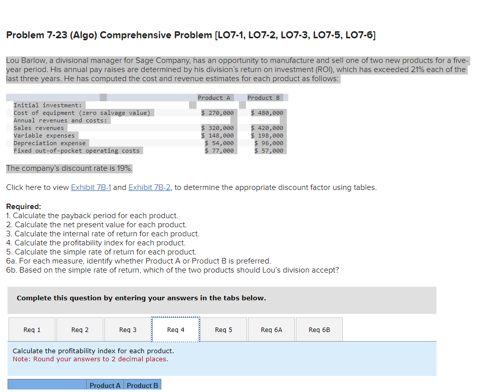 Solved Problem 7-23 (Algo) Comprehensive Problem [LO7-1, | Chegg.com Solved Problem 7-23 (Algo) Comprehensive Problem [LO7-1, | Chegg.com