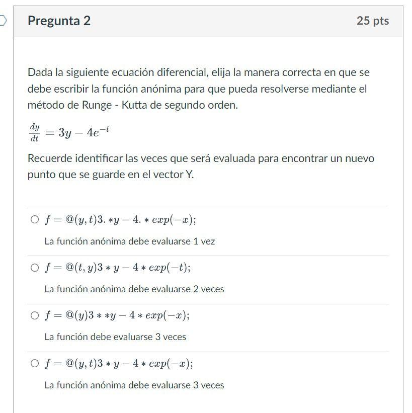 Solved (Matlab) Given the following differential equation, | Chegg.com