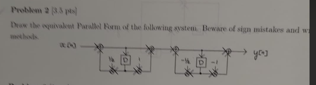 Solved Problem 23.3 Draw the equivalent Parallel Form of the | Chegg.com