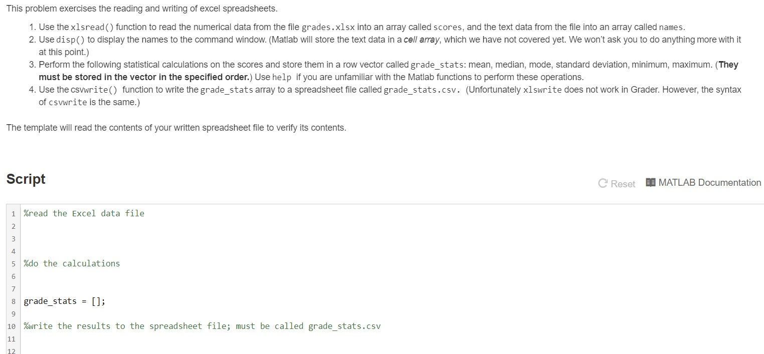 Solved This problem exercises the reading and writing of | Chegg.com