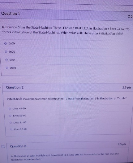 Solved Question 1 2.5 llustration 5 has the State Machines | Chegg.com