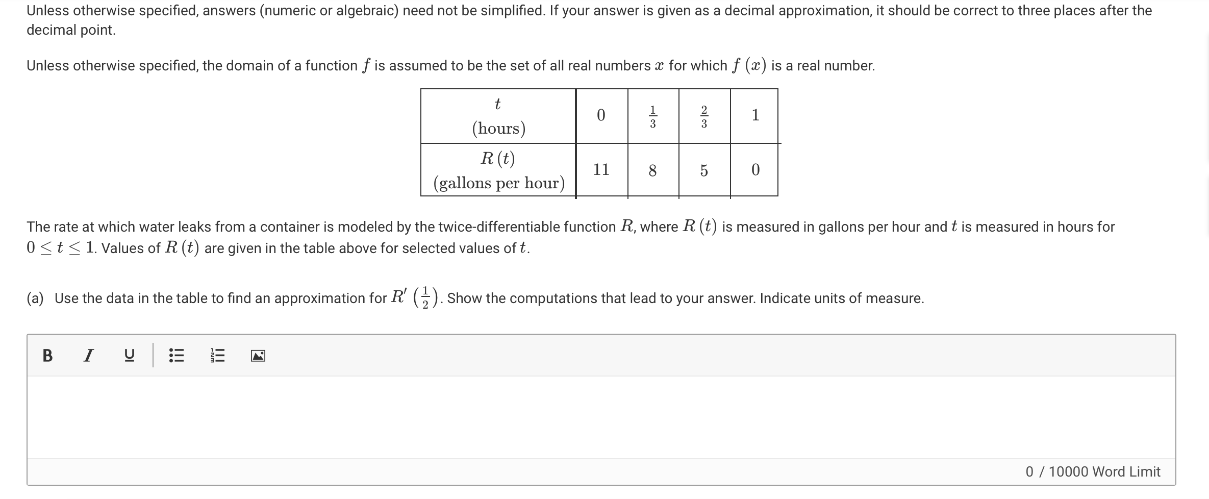 Solved Unless otherwise specified, answers (numeric or | Chegg.com