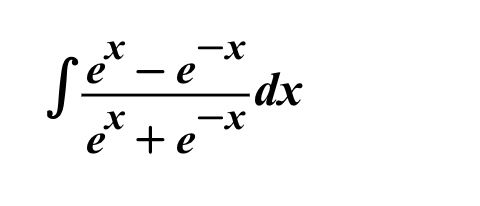 Solved ex-e-xex+e-xdx | Chegg.com