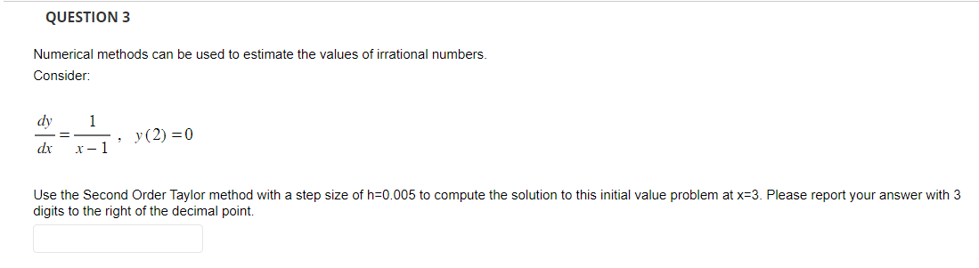 Solved Numerical methods can be used to estimate the values | Chegg.com